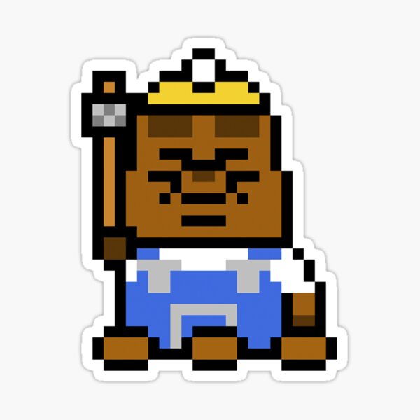 "8-bit Original Art Mole 1" Sticker for Sale by Robogamer | Redbubble