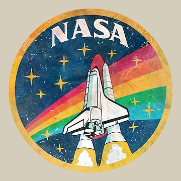 "Nasa Space Retro Rainbow" Art Print by Lidra Zehcnas | Redbubble