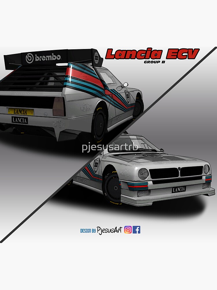 "Lancia ECV Group B" Sticker by pjesusartrb | Redbubble