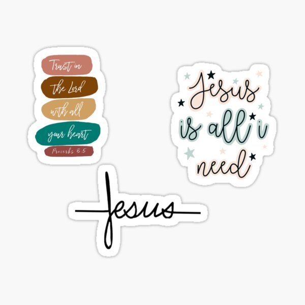 "Jesus Sticker Pack" Sticker for Sale by Hollis & Huntington | Redbubble