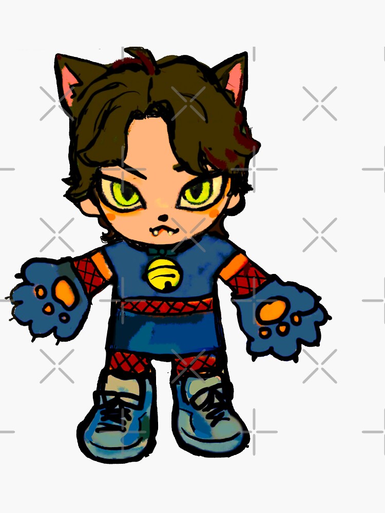 "Catboy jerma rumble " Sticker for Sale by Vainka139 | Redbubble