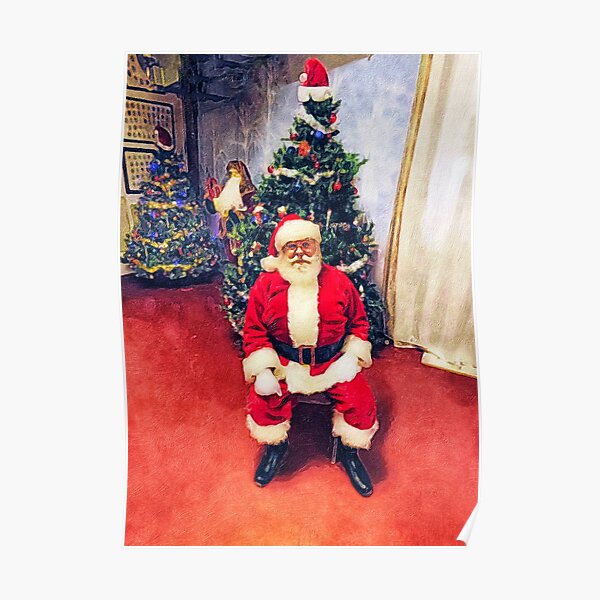 "A visit with Santa" Poster for Sale by Designby9 | Redbubble