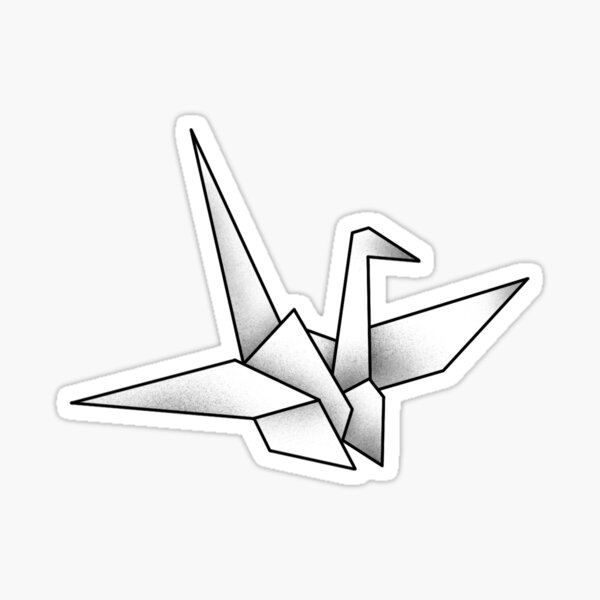 "Simple paper crane" Sticker for Sale by callih1231 | Redbubble
