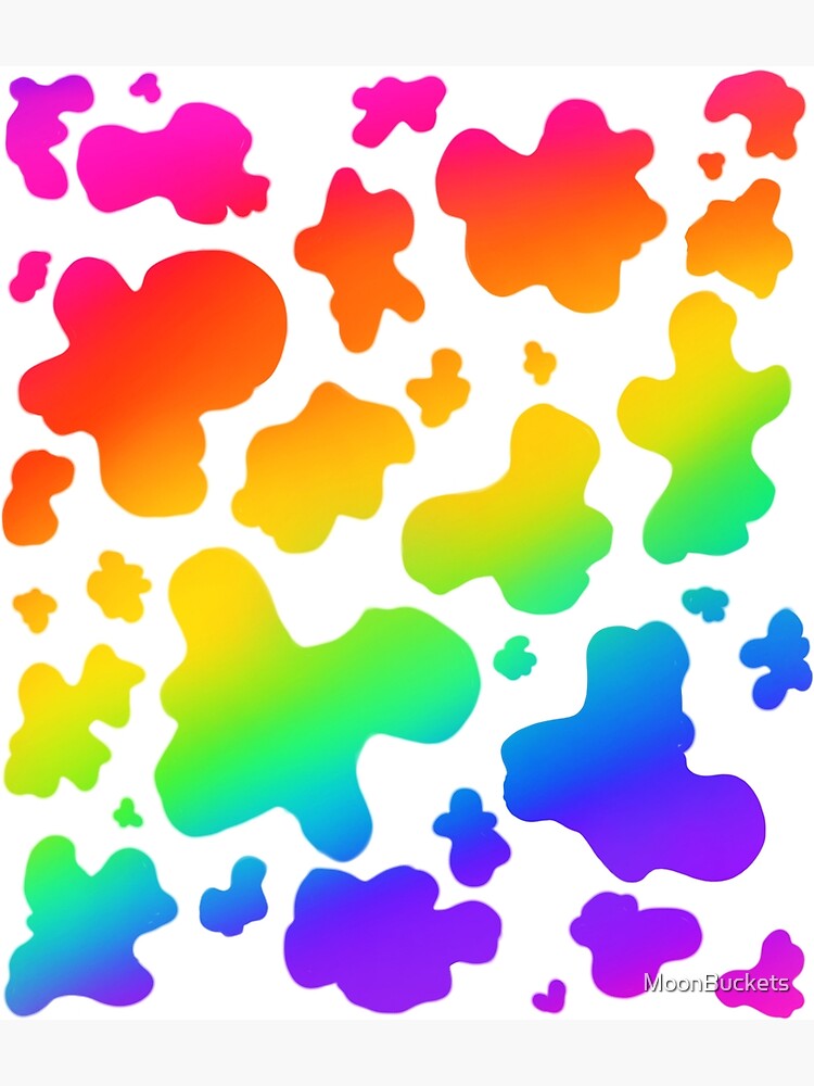 "Rainbow Cow Print" Poster for Sale by MoonBuckets | Redbubble