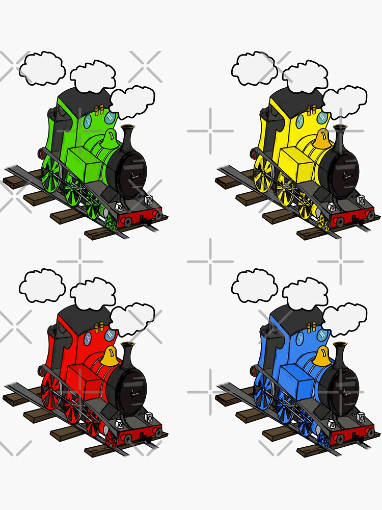 "Train Steam Locomotive Sticker Pack" Sticker by doodlerob | Redbubble