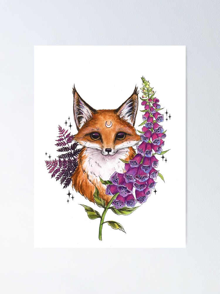 "Foxglove" Poster by ARiAillustr | Redbubble