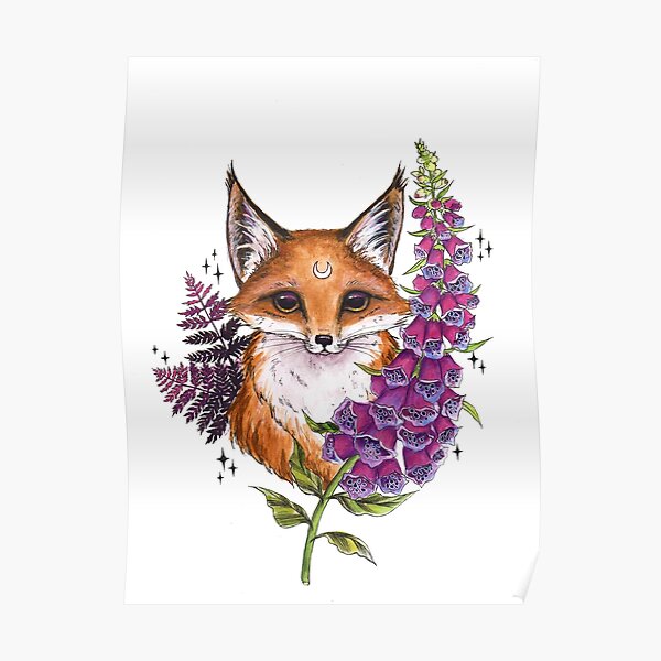 "Foxglove" Poster by ARiAillustr | Redbubble