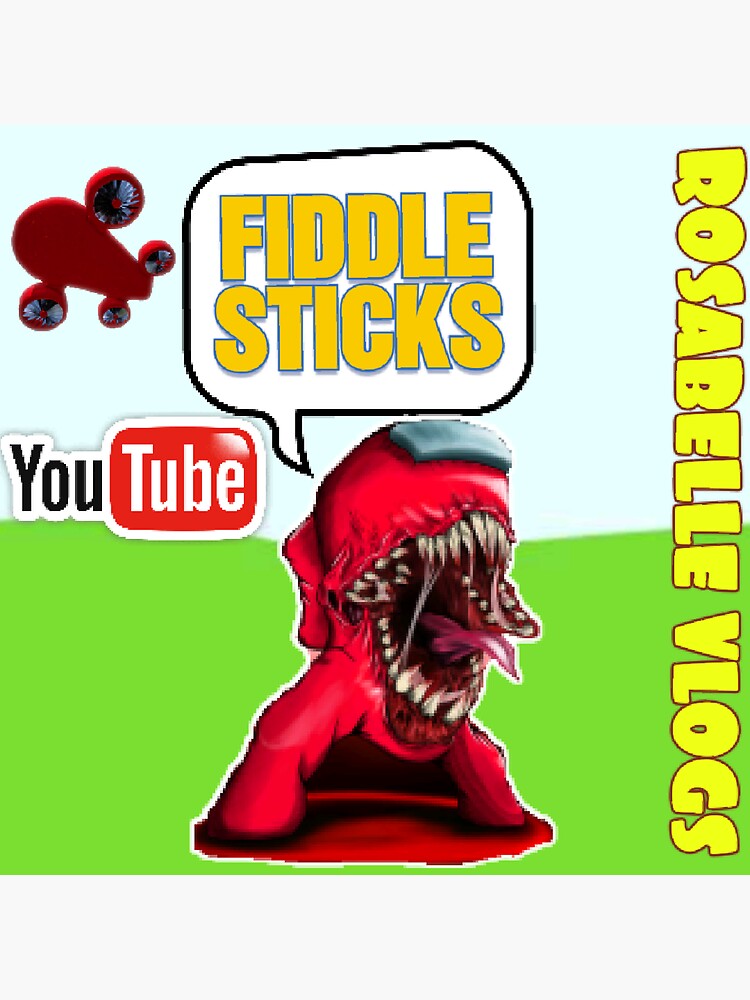 "Among us fiddle sticks art Rosabelle vlogs" Sticker by RosabelleVlogs ...