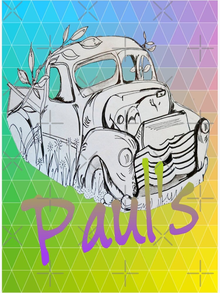 "Paul's. Special gift. Drawing _ I am a rusty old ute. Personalised ...