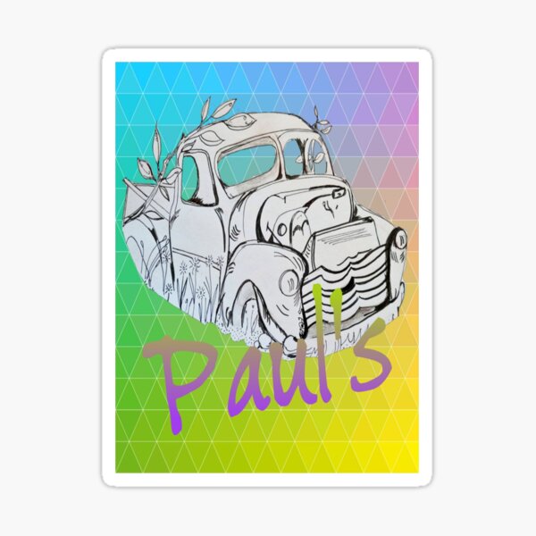 "Paul's. Special gift. Drawing _ I am a rusty old ute. Personalised ...