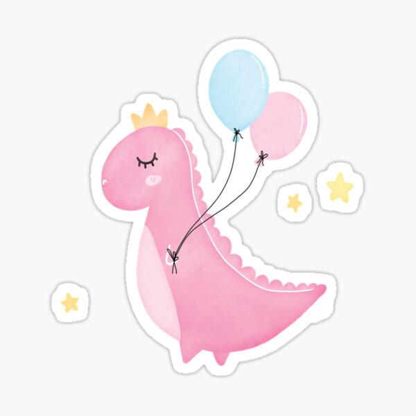 "Pink Dragon" Sticker by WinkyDoodle | Redbubble