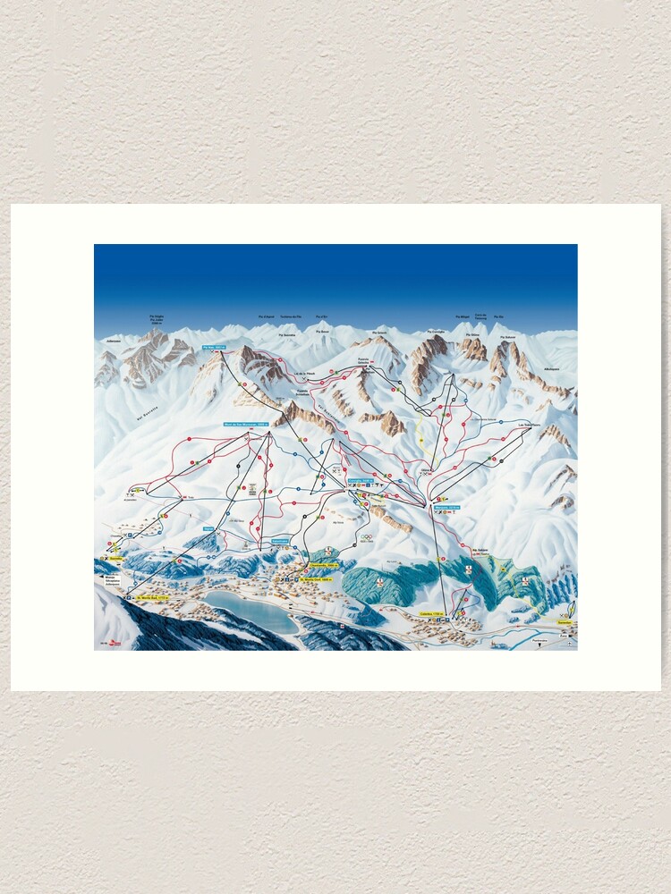 "St. Moritz Corviglia Ski Trail Map" Art Print by fungus50 | Redbubble