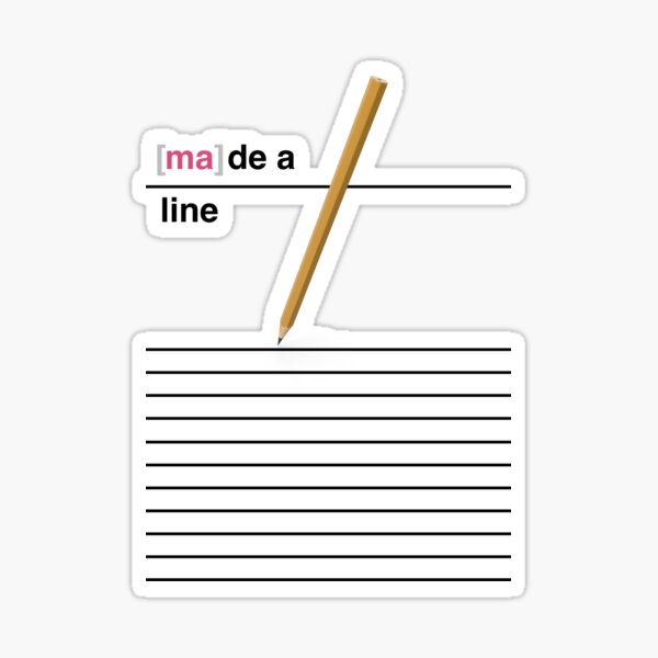 "Madeline | Made a line with a Pencil" Sticker for Sale by ...