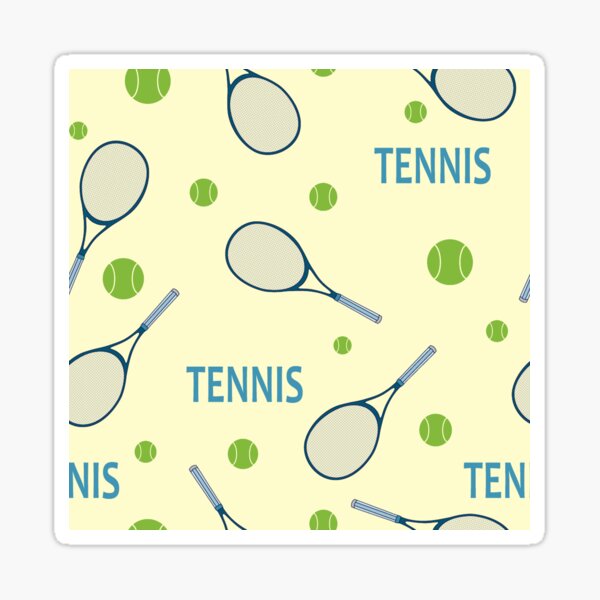 "Tennis rackets and balls" Sticker for Sale by LucianaShop | Redbubble