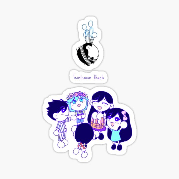 "Omori Basil Welcome Back Sticker - Omori Basil Tshirt" Sticker for ...