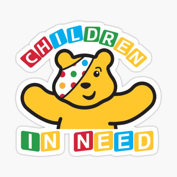 "Pudsey Bear - Children in need" Sticker for Sale by sama-stylish ...