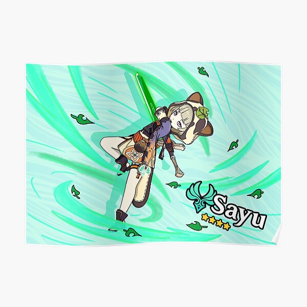 "Genshin Impact Sayu" Poster by TamakiOZE | Redbubble
