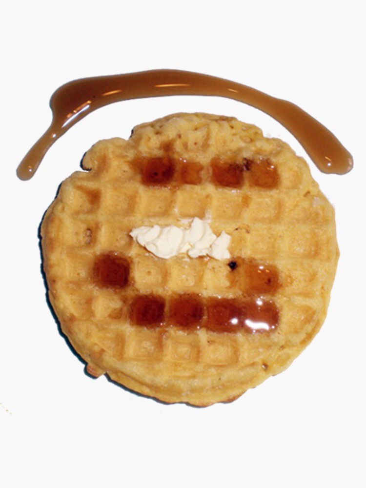 "A Happy Waffle Face" Sticker for Sale by JNTGARshop | Redbubble