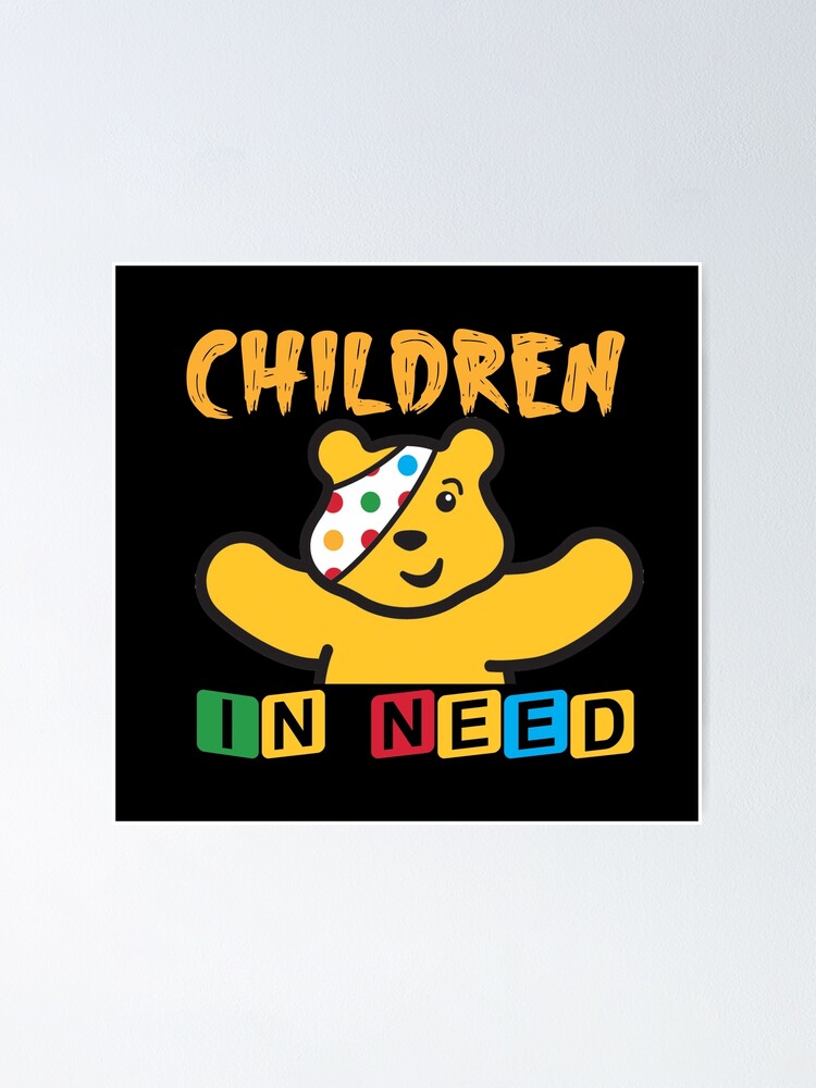 "Pudsey Bear - Children in need" Poster for Sale by sama-stylish ...