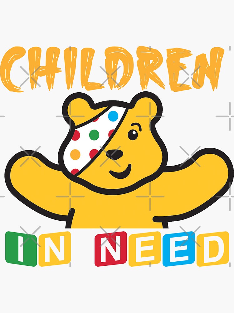 "Pudsey Bear - Children in need" Sticker for Sale by sama-stylish ...