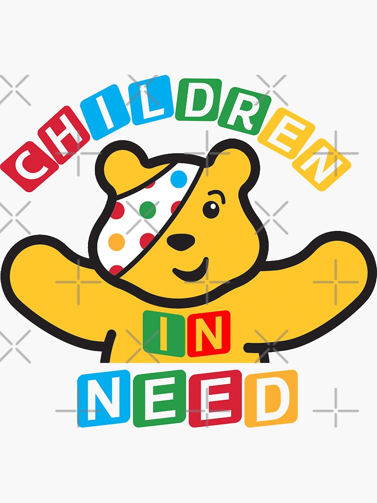 "Pudsey Bear - Children in need" Sticker for Sale by sama-stylish ...