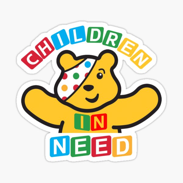 "Pudsey Bear - Children in need" Sticker for Sale by sama-stylish ...