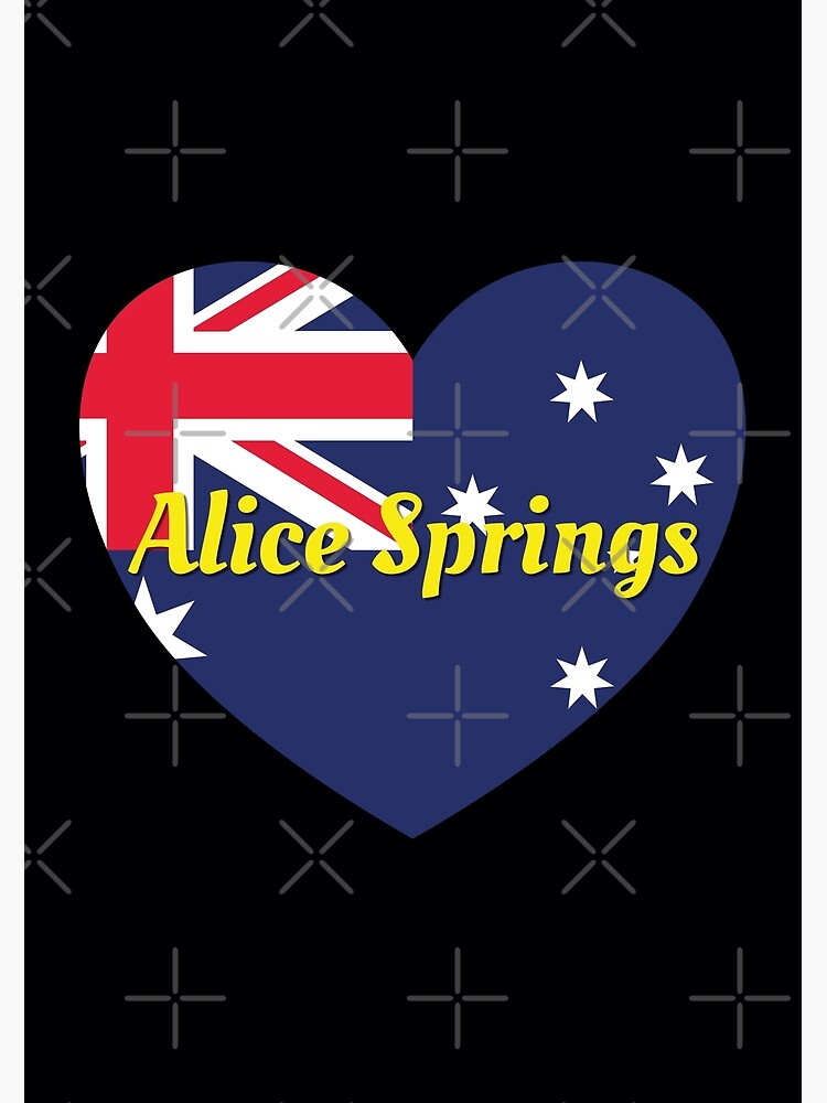"Alice Springs Northern Territory Australia Australian Flag Heart ...