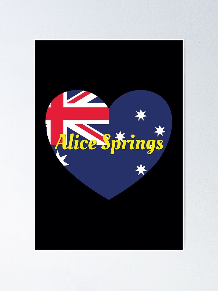 "Alice Springs Northern Territory Australia Australian Flag Heart ...