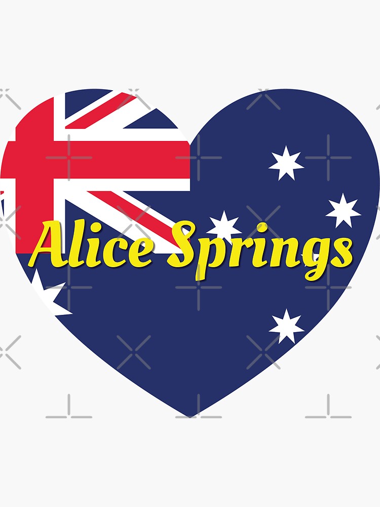 "Alice Springs Northern Territory Australia Australian Flag Heart ...