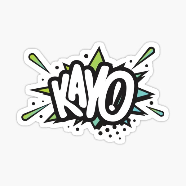 "Kayo Comic text style" Sticker for Sale by RedbubblesTrend | Redbubble