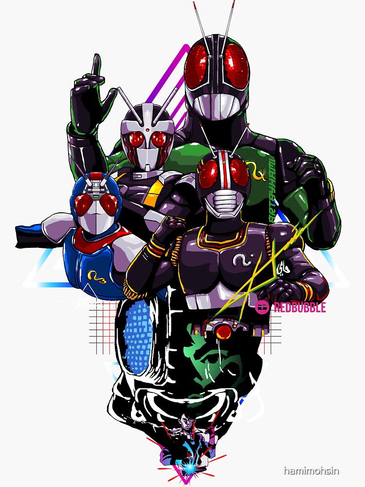 "Masked Rider Black RX" Sticker for Sale by hamimohsin | Redbubble