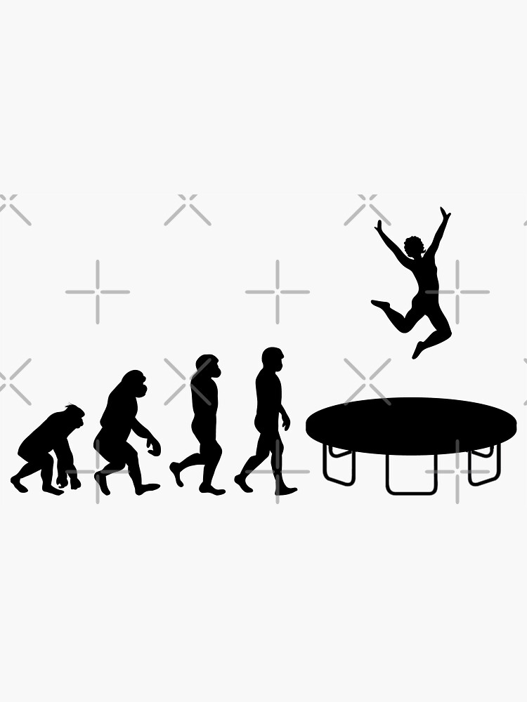 "Trampoline Jumper Jumping Gymnastics Gymnast Evolution" Sticker by ...
