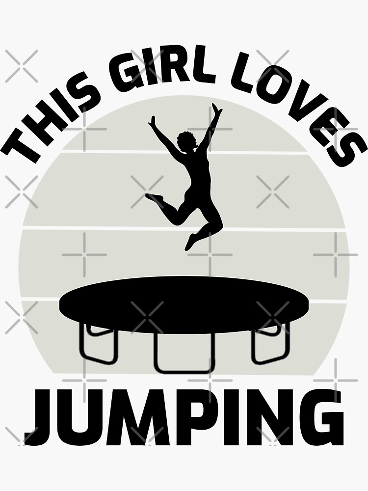"Trampoline Jumper Jumping Gymnastics Gymnast" Sticker by CuteDesigns1 ...