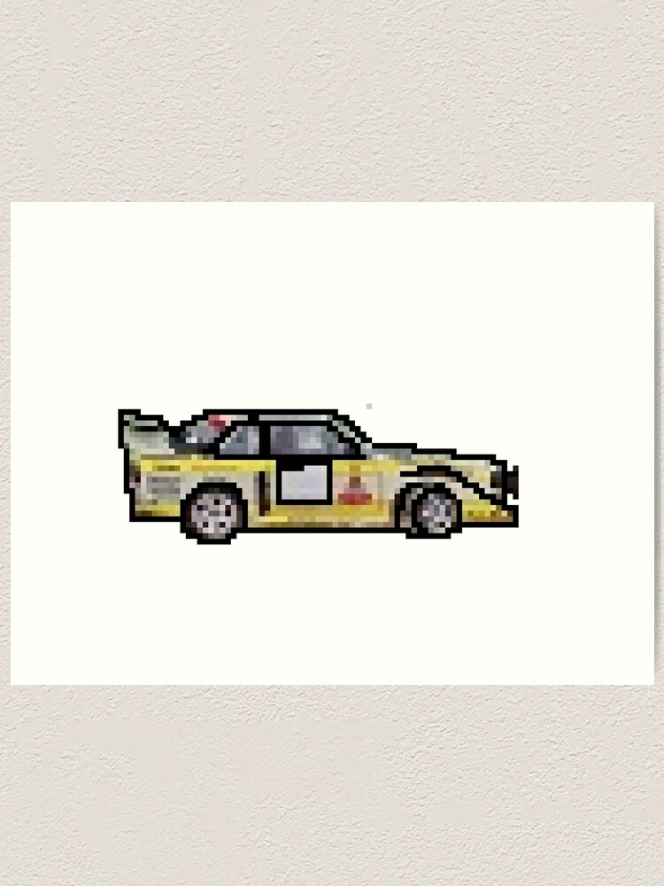 "AUDI Quattro Pixel Art" Art Print for Sale by Rallyaddict | Redbubble