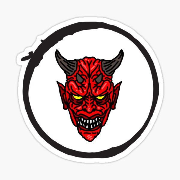 "Evil face" Sticker for Sale by sdragshop | Redbubble