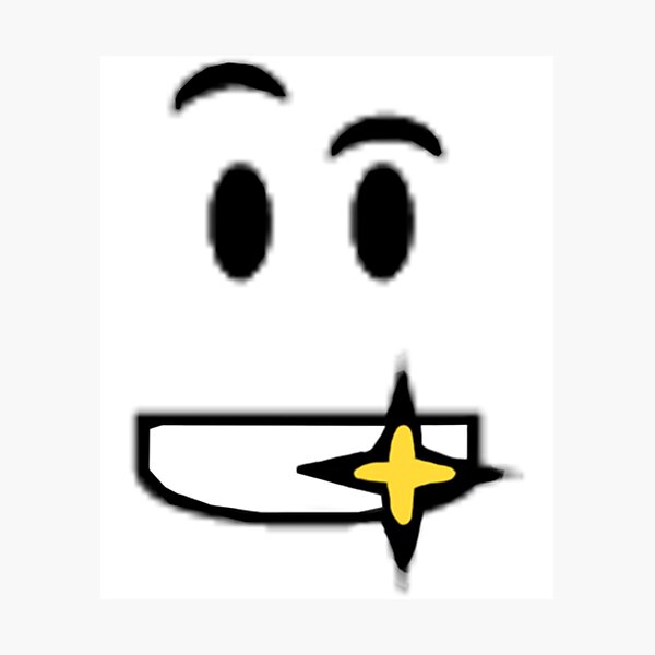 "ROBLOX GOLDEN SHINY TEETH FACE " Photographic Print for Sale by ...