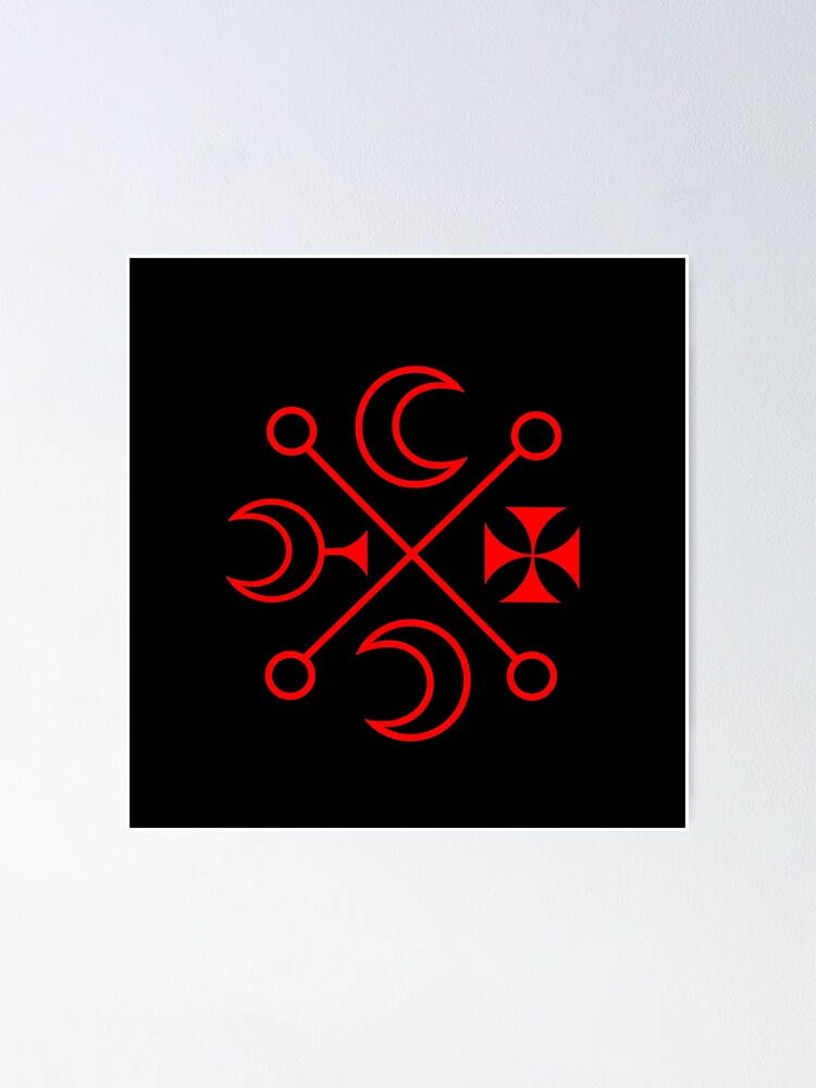 "Decarabia sigil - Goetia (uncircled / red)" Poster for Sale by Shadow ...