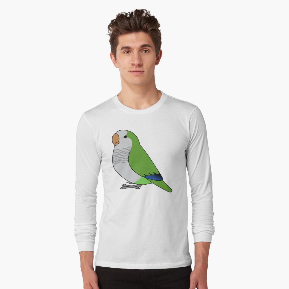 "Fluffy wild green quaker parrot cartoon drawing" Sticker for Sale by ...