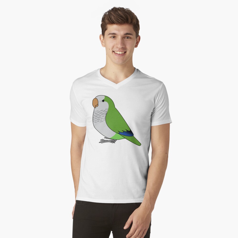 "Fluffy wild green quaker parrot cartoon drawing" Sticker for Sale by ...