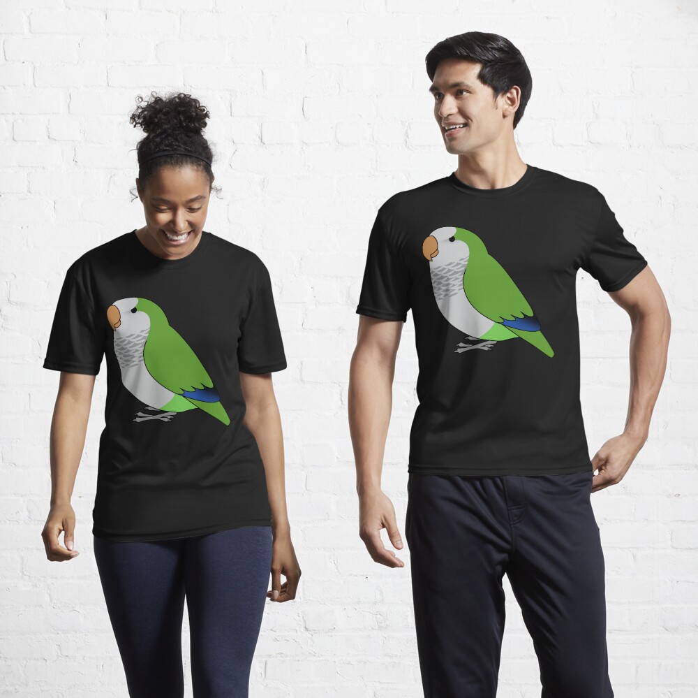 "Fluffy wild green quaker parrot cartoon drawing" Sticker for Sale by ...