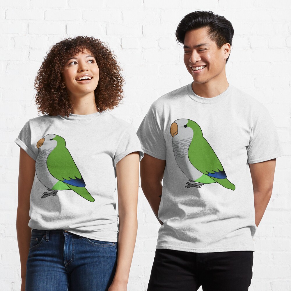 "Fluffy wild green quaker parrot cartoon drawing" Sticker for Sale by ...