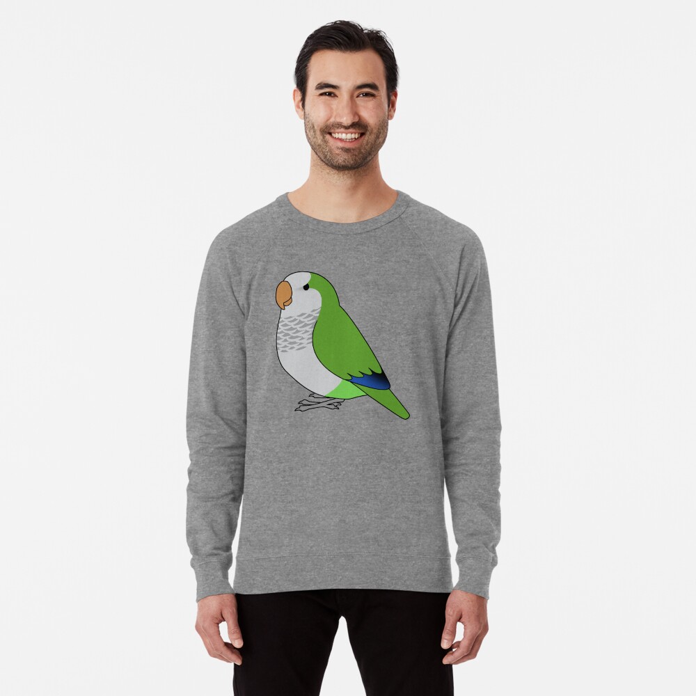 "Fluffy wild green quaker parrot cartoon drawing" Sticker for Sale by ...