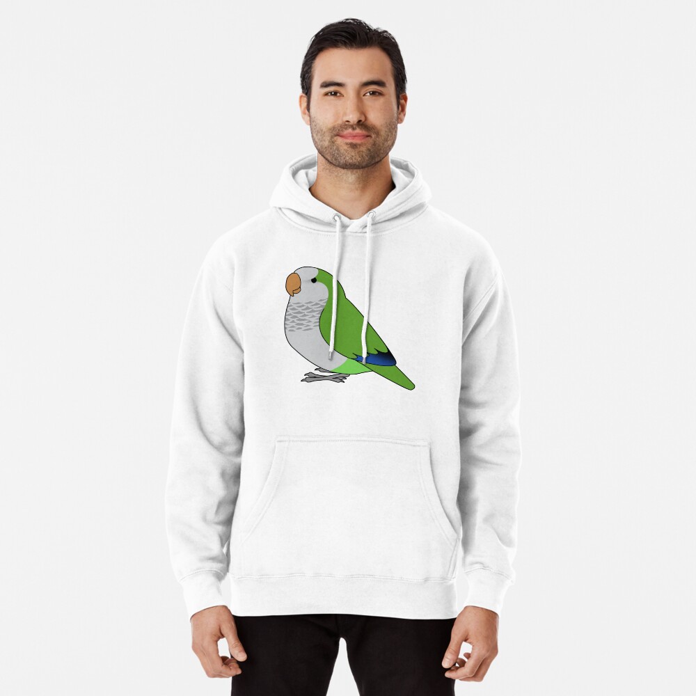 "Fluffy wild green quaker parrot cartoon drawing" Sticker for Sale by ...