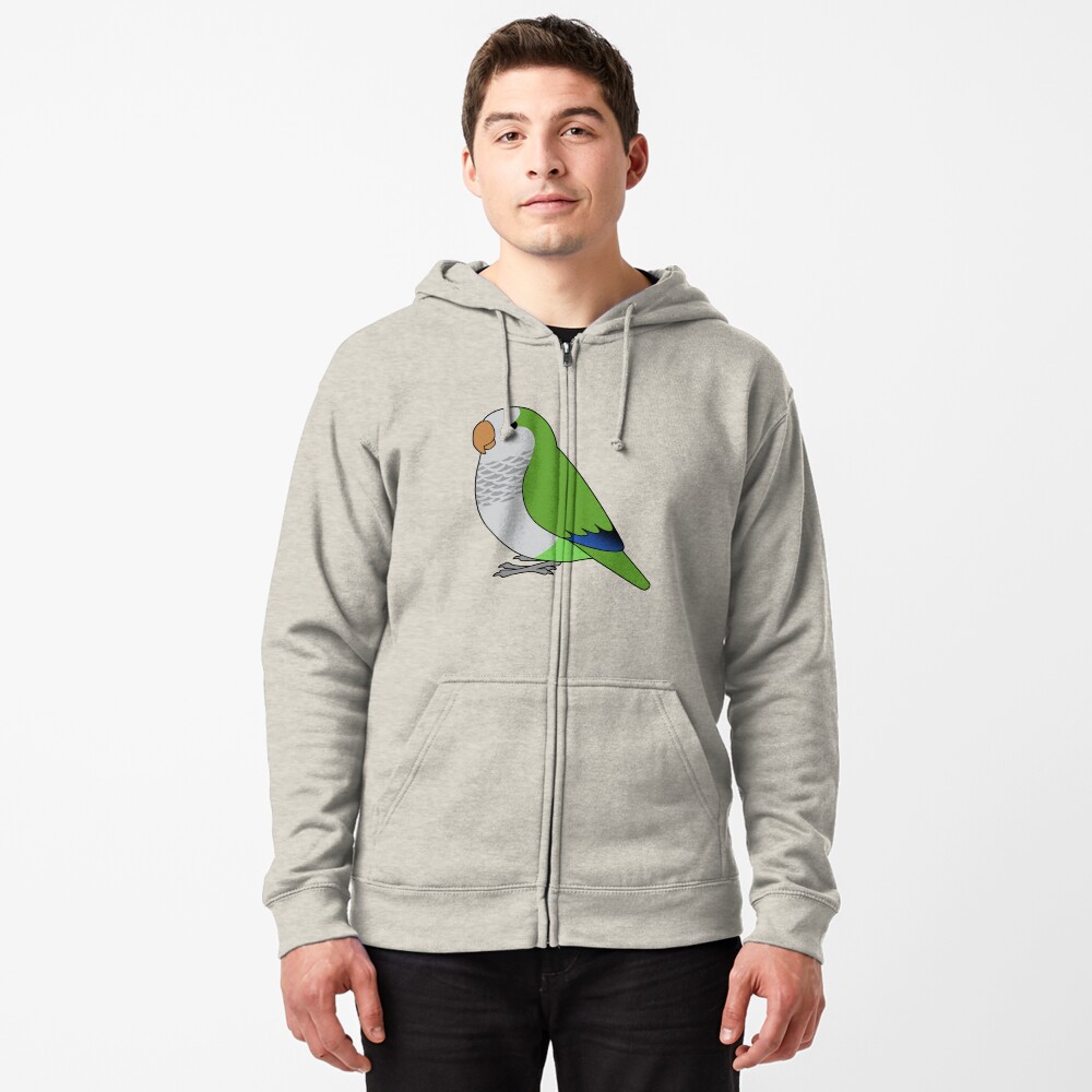 "Fluffy wild green quaker parrot cartoon drawing" Sticker for Sale by ...