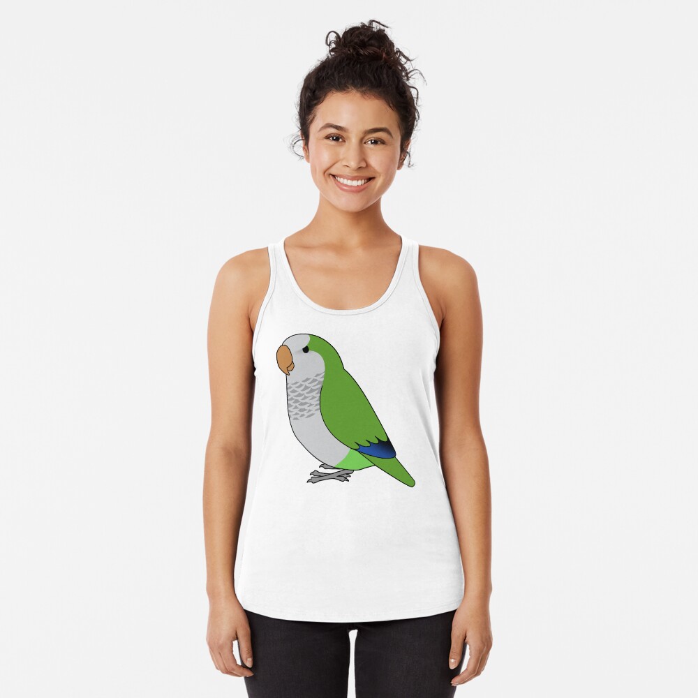 "Fluffy wild green quaker parrot cartoon drawing" Sticker for Sale by ...