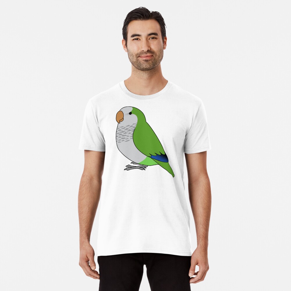 "Fluffy wild green quaker parrot cartoon drawing" Sticker for Sale by ...