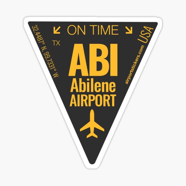 "ABI airport TX" Sticker by Aviators | Redbubble