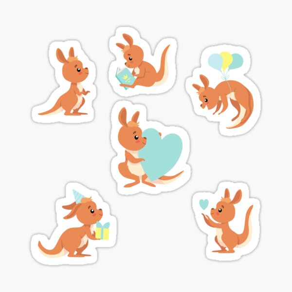 "Baby Kangaroo " Sticker for Sale by MadForTees | Redbubble