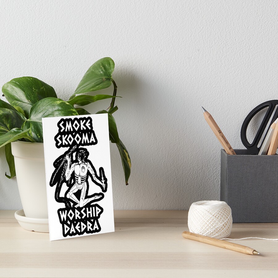 "Smoke Skooma Worship Daedra" Art Board Print by Julianedmonds | Redbubble