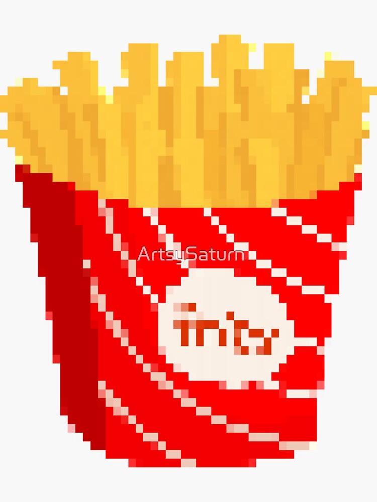 "Pixel Fries" Sticker for Sale by ArtsySaturn | Redbubble
